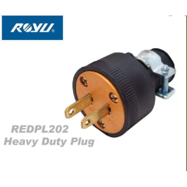 Royu Regular and Heavy Duty Rubber Plug REDPL202 15A 250V | Shopee ...