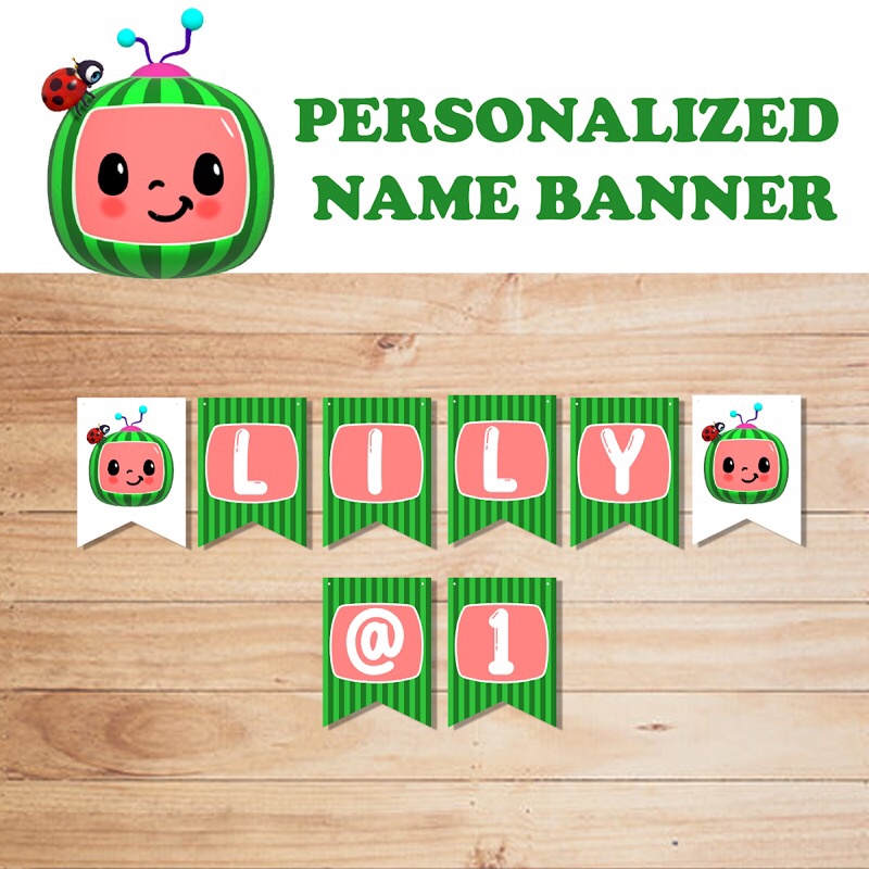 Cocomelon Personalized Name Banner | Shopee Philippines