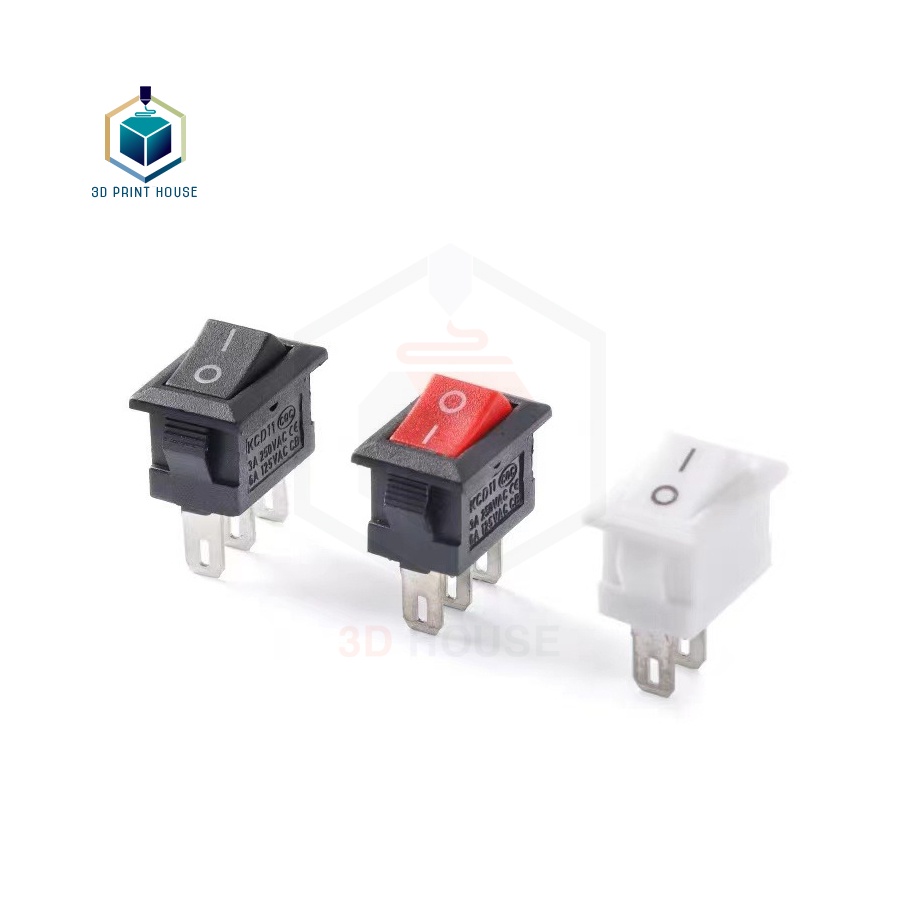 Kcd1 2-Pin Small Switch - Red Black White Switch | Shopee Philippines