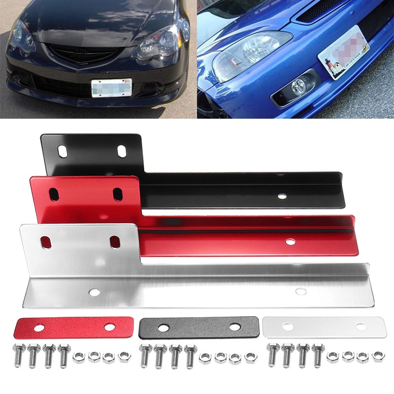 Universal Aluminum Front License Plate Mounting Relocate Bracket Holder ...