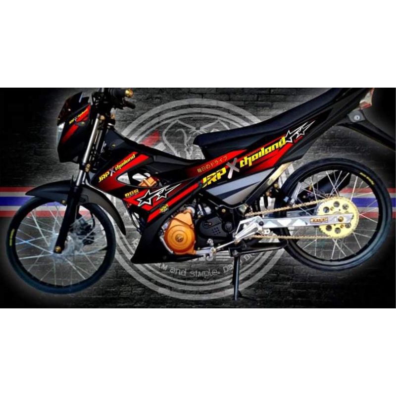 SUZUKI RAIDER 150 CARB/REBORN STOCK SIZE DECAL (JRP X THAILAND DESIGN ...