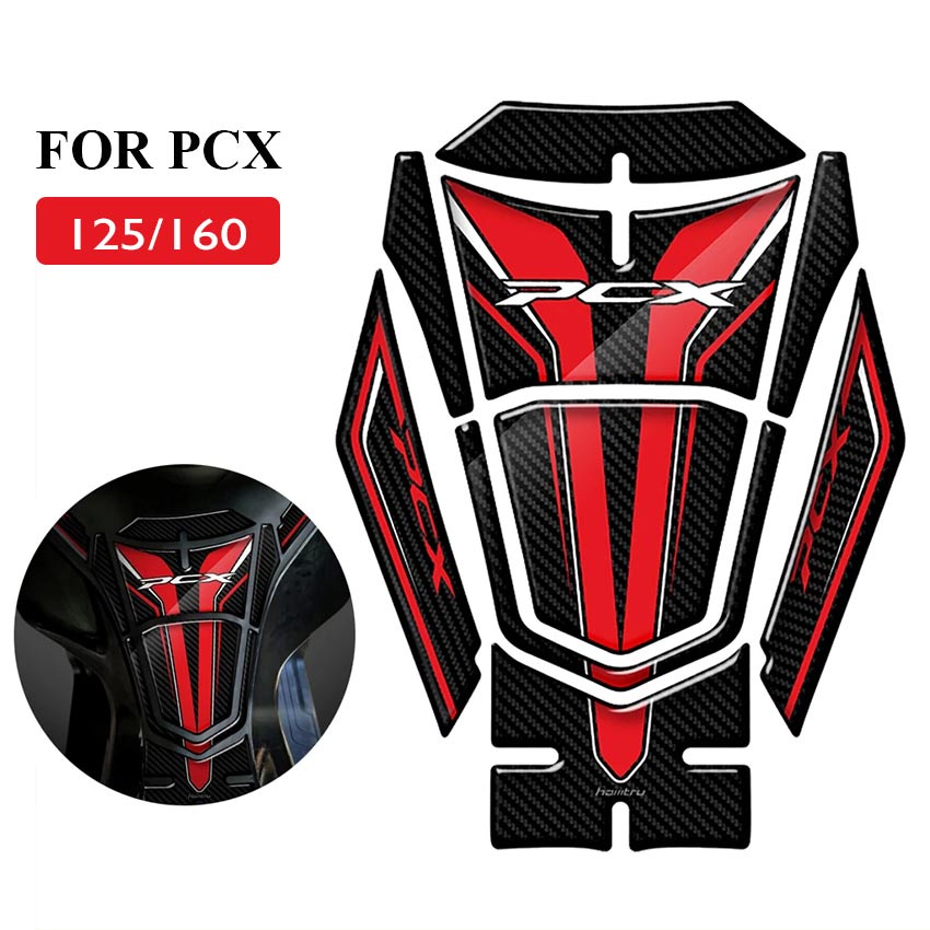 Motorcycle HONDA PCX 160 Fuel Tank Pad Protector 3D Carbon Gas Tank ...