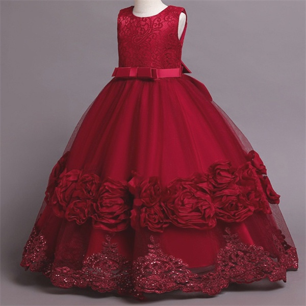 Girls Long Dress Bohemian Flower Children Dress for Join In Wedding ...