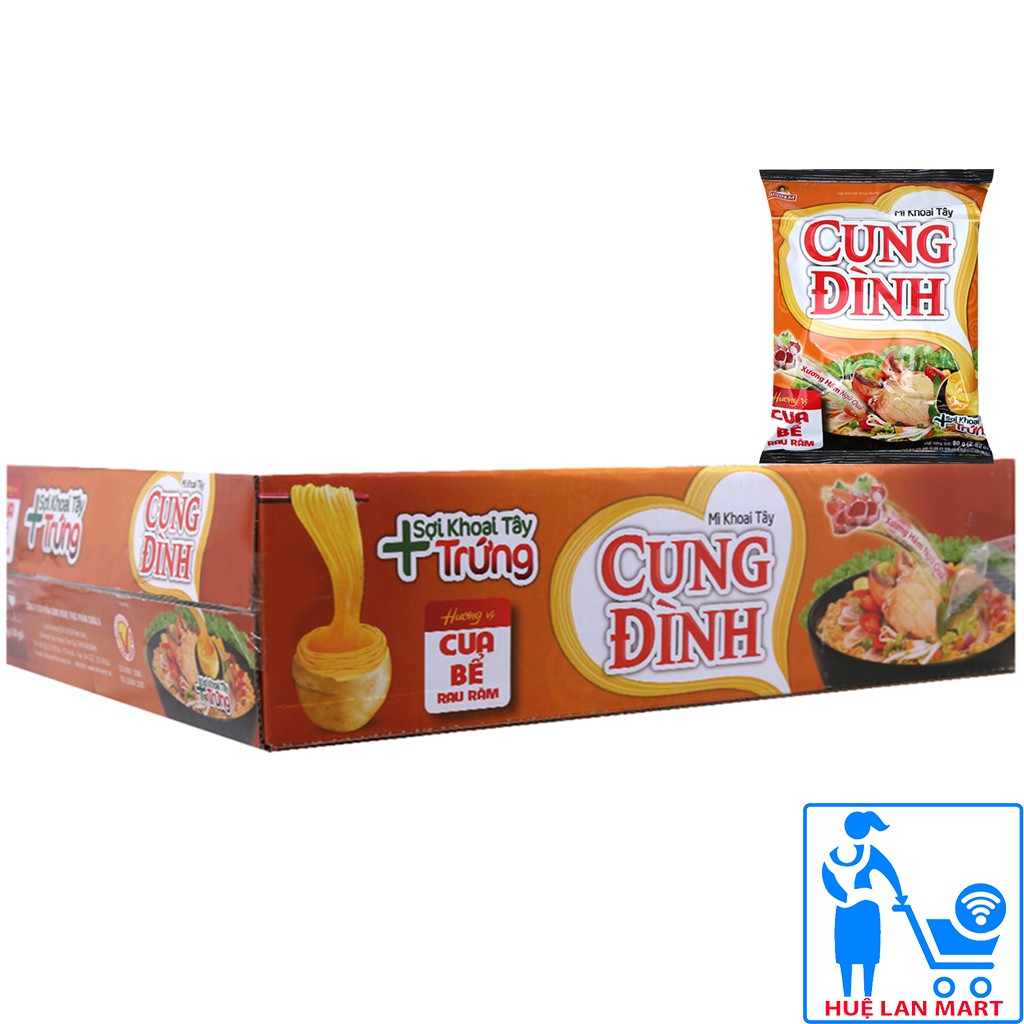 Royal Potato Noodles Crab and Spinach Flavor 30 Packs x 80g/pack ...