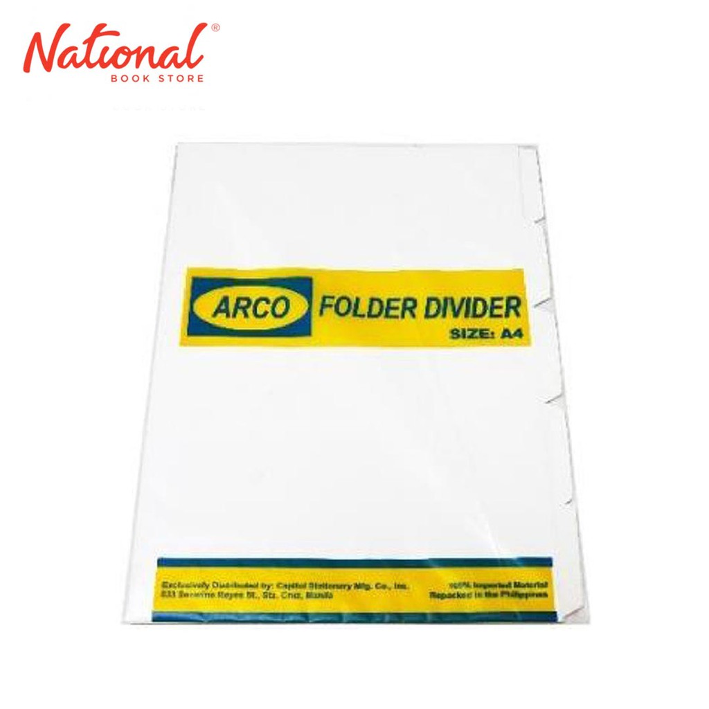 Arco Folder Divider A4 5Tabs White National Book Store | Shopee Philippines