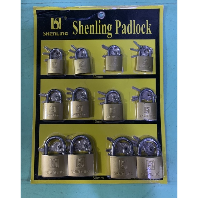 Shenling Padlock (3 diff. sizes per pad) | Shopee Philippines