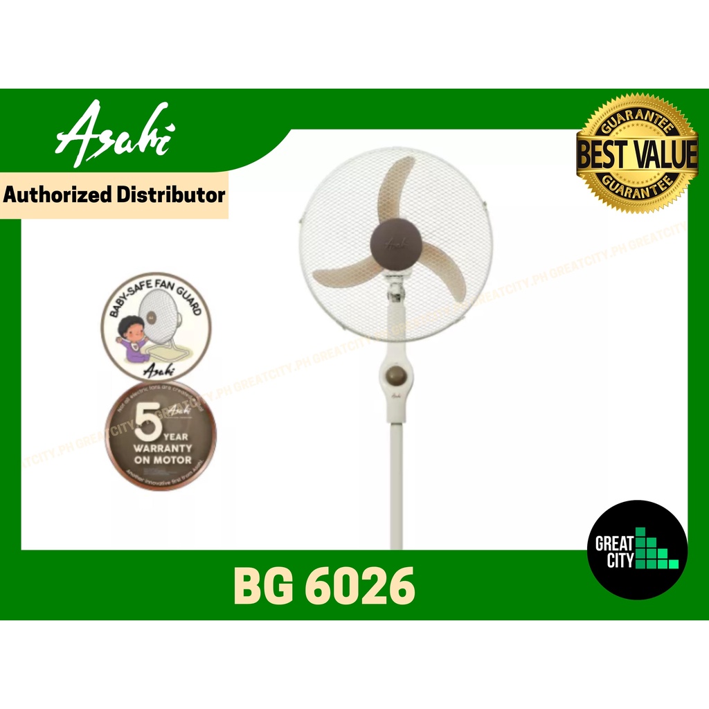 Asahi ORIGINAL BG 6026 Baby-Safe Grill 16" Stand Fan | Shopee Philippines