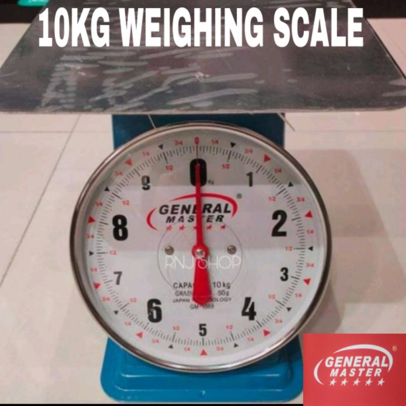 10KG Weighing Scale Dial Spring Scale Table Scale Timbangan Round ...