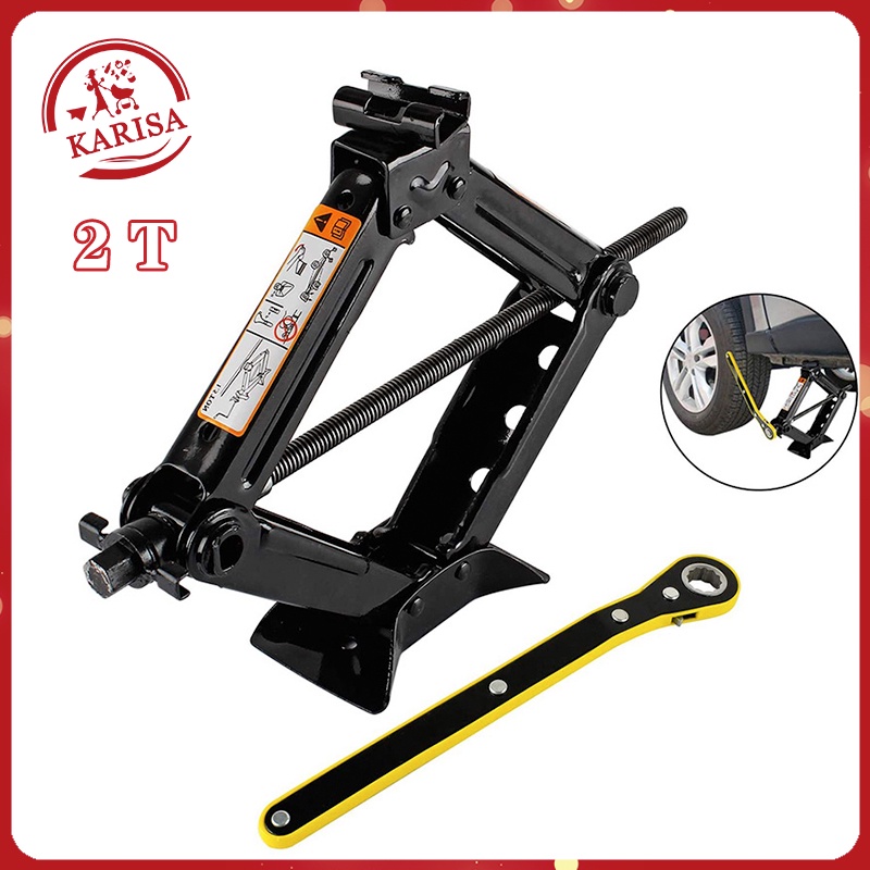 2 Ton Car Scissor Jack Portable Automotive Jack Kit Tire Jack With ...