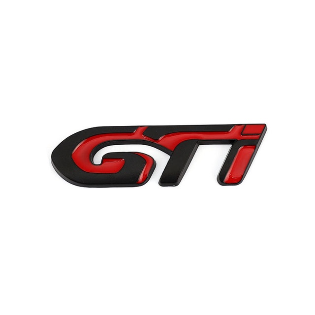3D Metal GTI Logo Emblem Badge Decals Car Front Back Trunk Stickers For ...