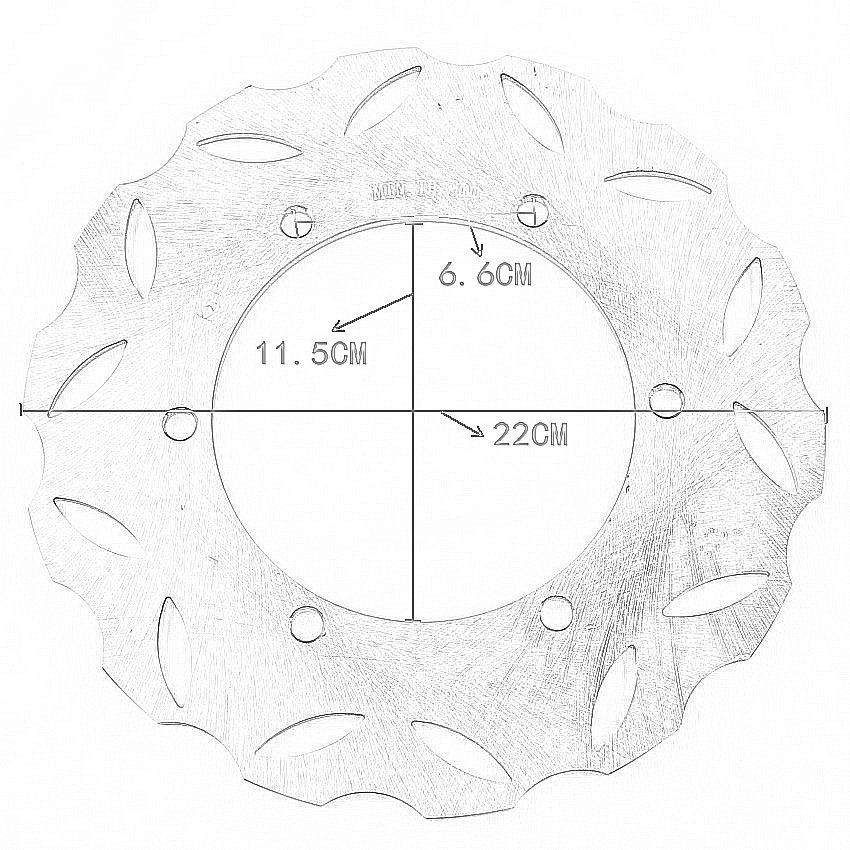 Motorcycle Rear Brake disc for Yamaha YZF R6 600 R R1 YZR 1000 ...
