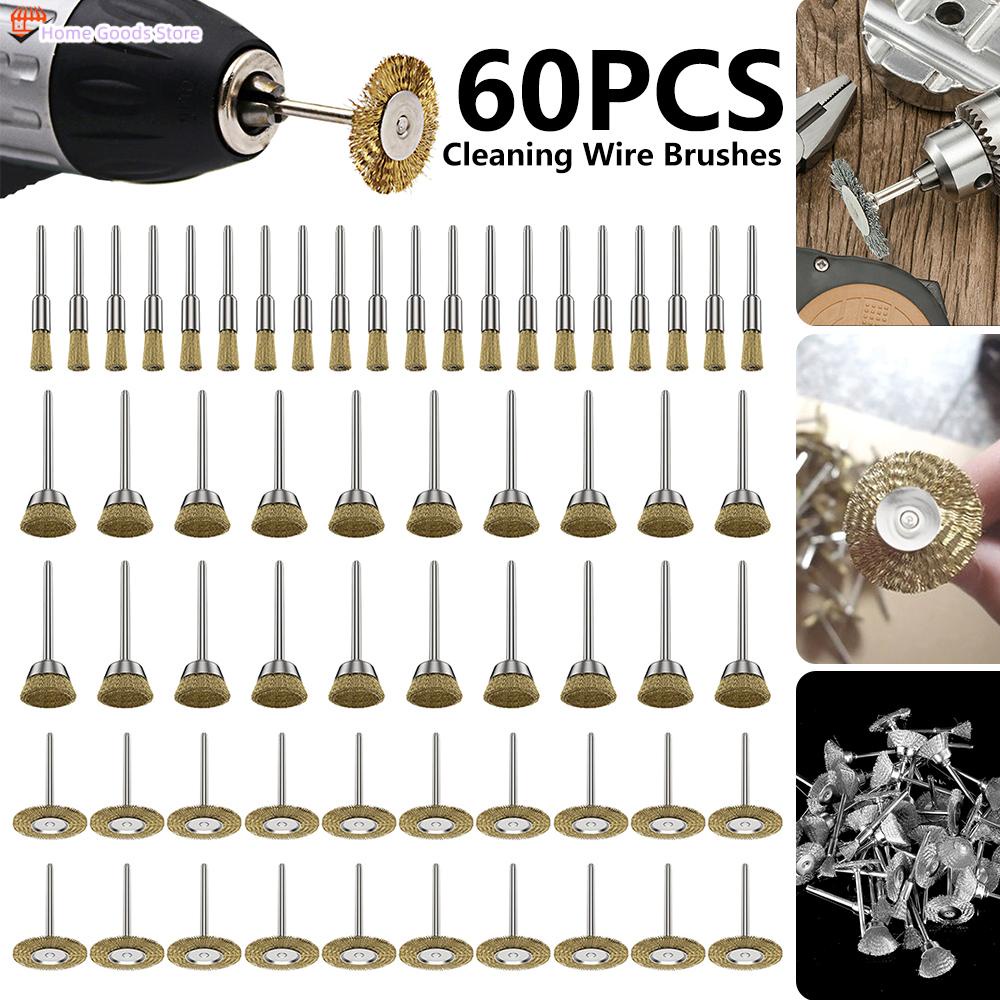 60pcs Wire Wheel Cup Brush Set Stainless Steel Wire Brush Set Cleaning ...