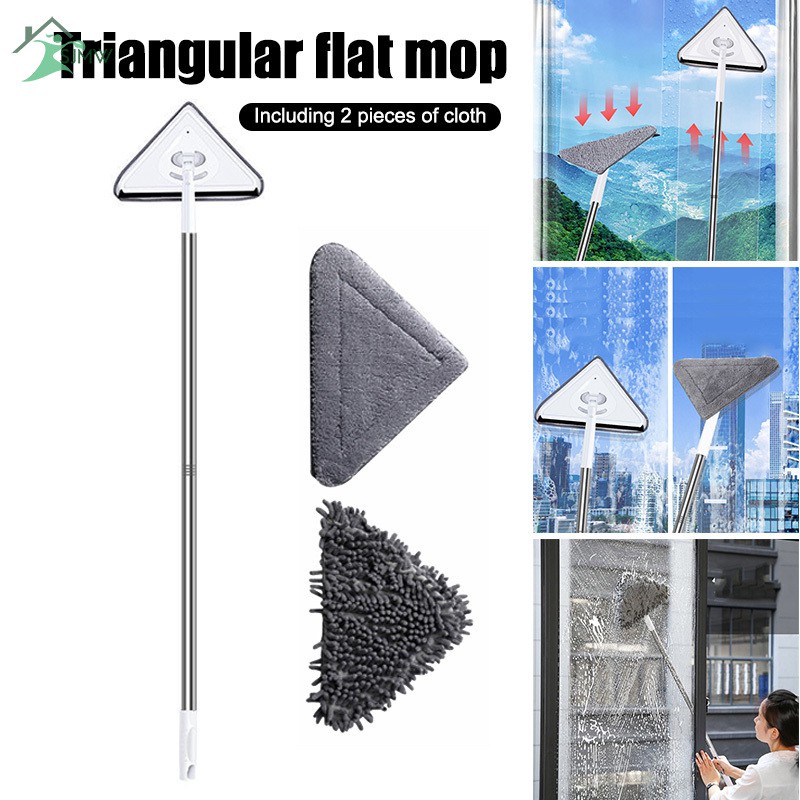 SJMW-tiktok Triangles Lazy Cleaning Mop Adjustable 360 Degree Rotatable ...