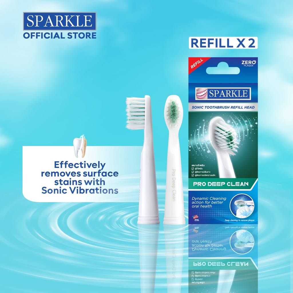SPARKLE Sonic Pro Deep Clean Electronic Toothbrush Refill | Shopee ...