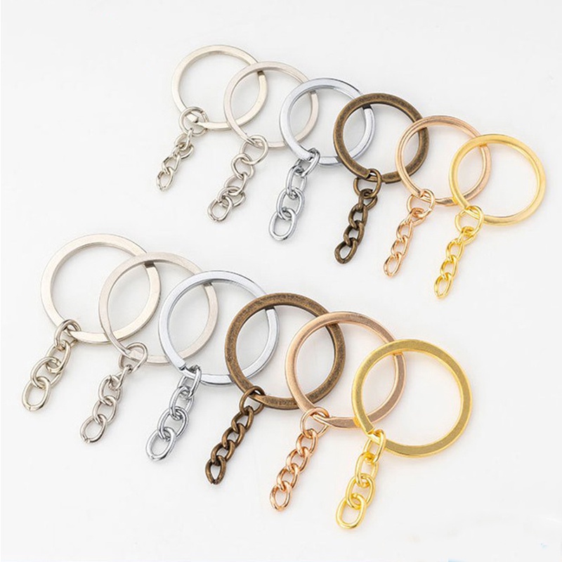 3pcs/lot Metal Keychain Parts Key Chains with Four-links 25mm Open Jump ...