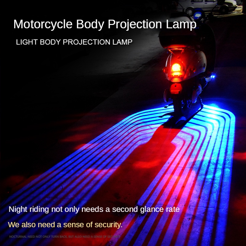 New Universal Motorcycle Projection Lamp Angel Wings Ambient ...