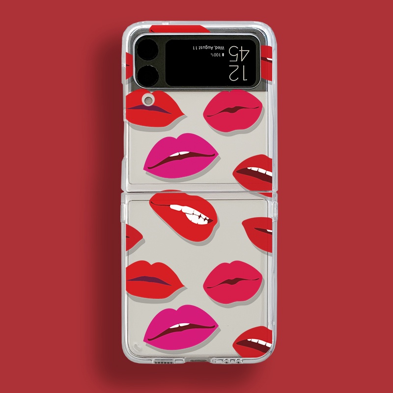 Casing Samsung Galaxy Z Flip 4 Flip 3 5G Fashion Hard Case Transparent ...
