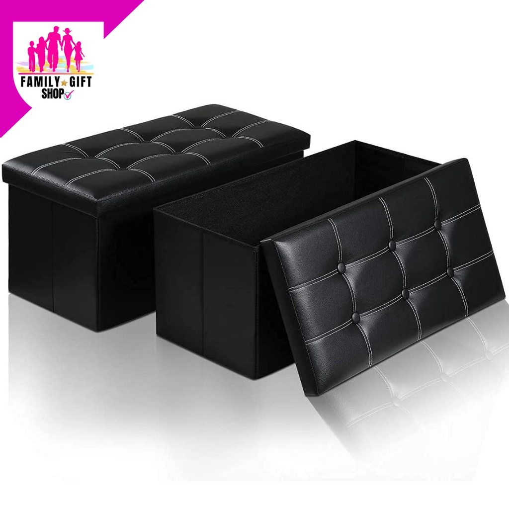 Ottoman Rectangular Storage Stool Sit Sofa Folding Box Chair 1Pc 76 by ...