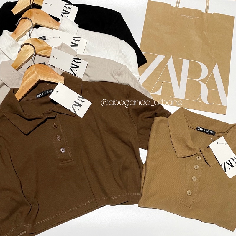 Za/ra Polo Hanging Cropped Top (Oversized) | Shopee Philippines