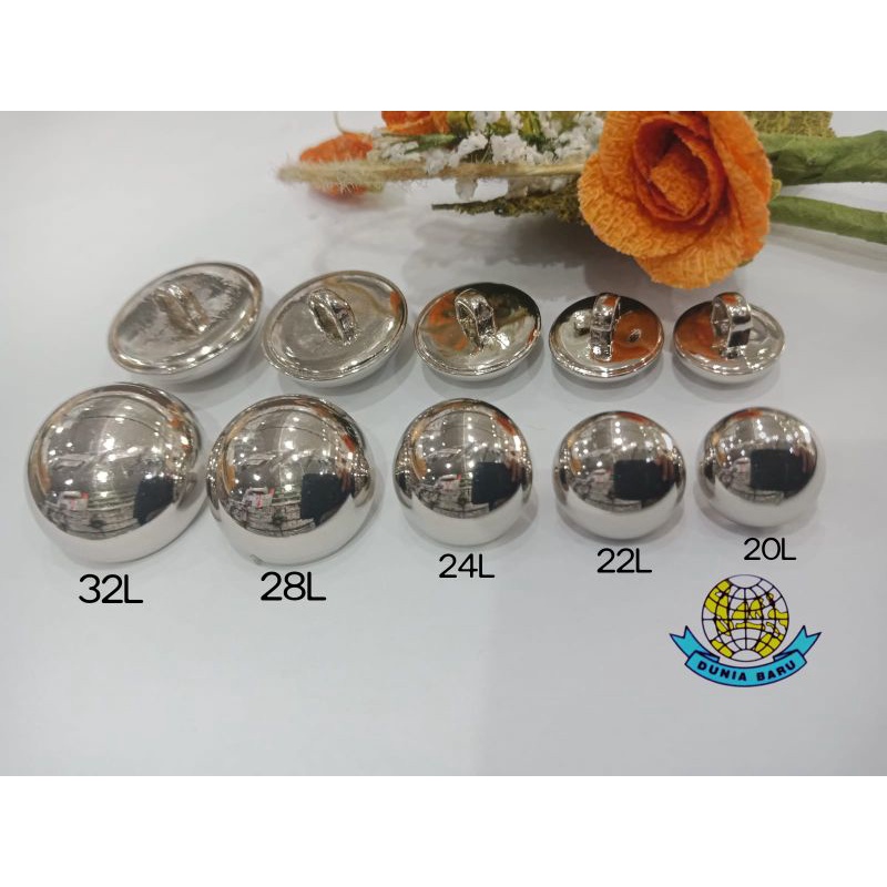 Plain GOLD & SILVER MUSHROOM BUTTONS PER DOZEN | Shopee Philippines