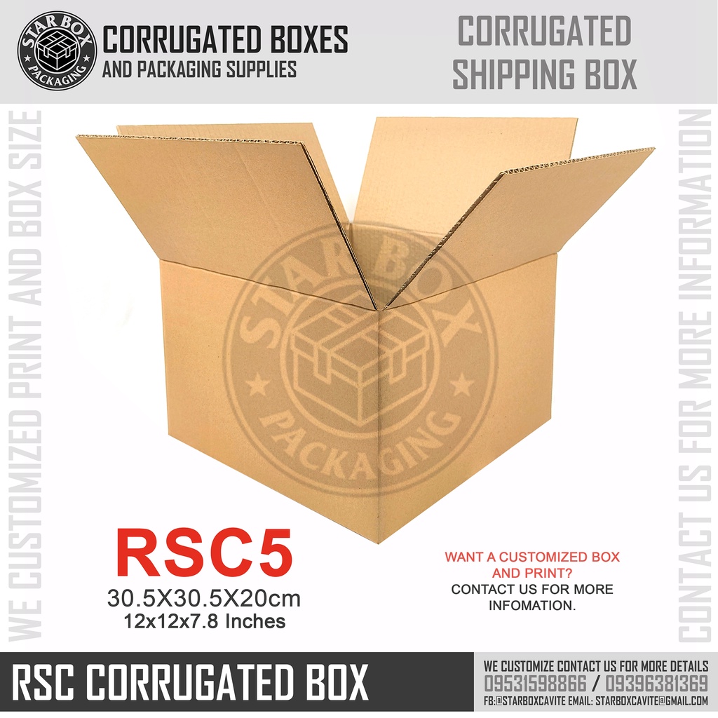 Starbox Brown Kraft Corrugated RSC Boxes Shipping Box Packaging Box ...