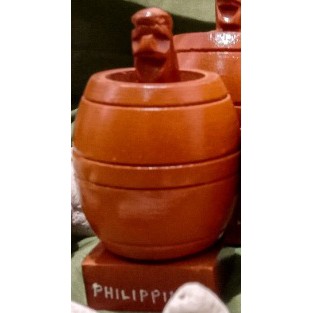 Wooden Barrel Man Philippines // Dark Color Available (Souvenir ...