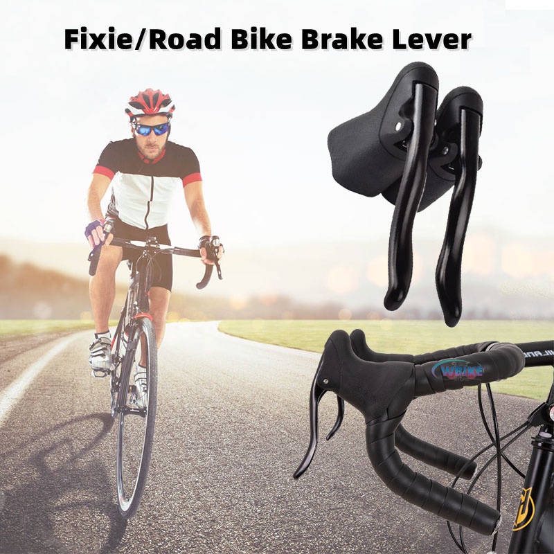 Wbike A Pair Road Bike Brake Levers Alloy Fixie Bicycle Lever + Shimano ...