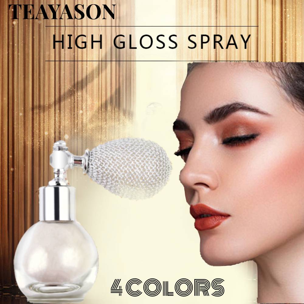 TEAYASON Highlighter Powder Spray High Gloss Glitter Powder Spray ...
