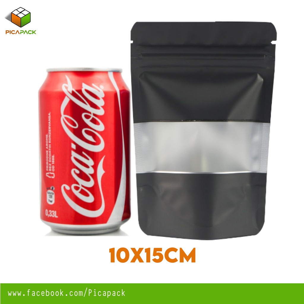 100 PCS Glossy Black Stand Up Pouch with ziplock Resealable pouch Matte ...