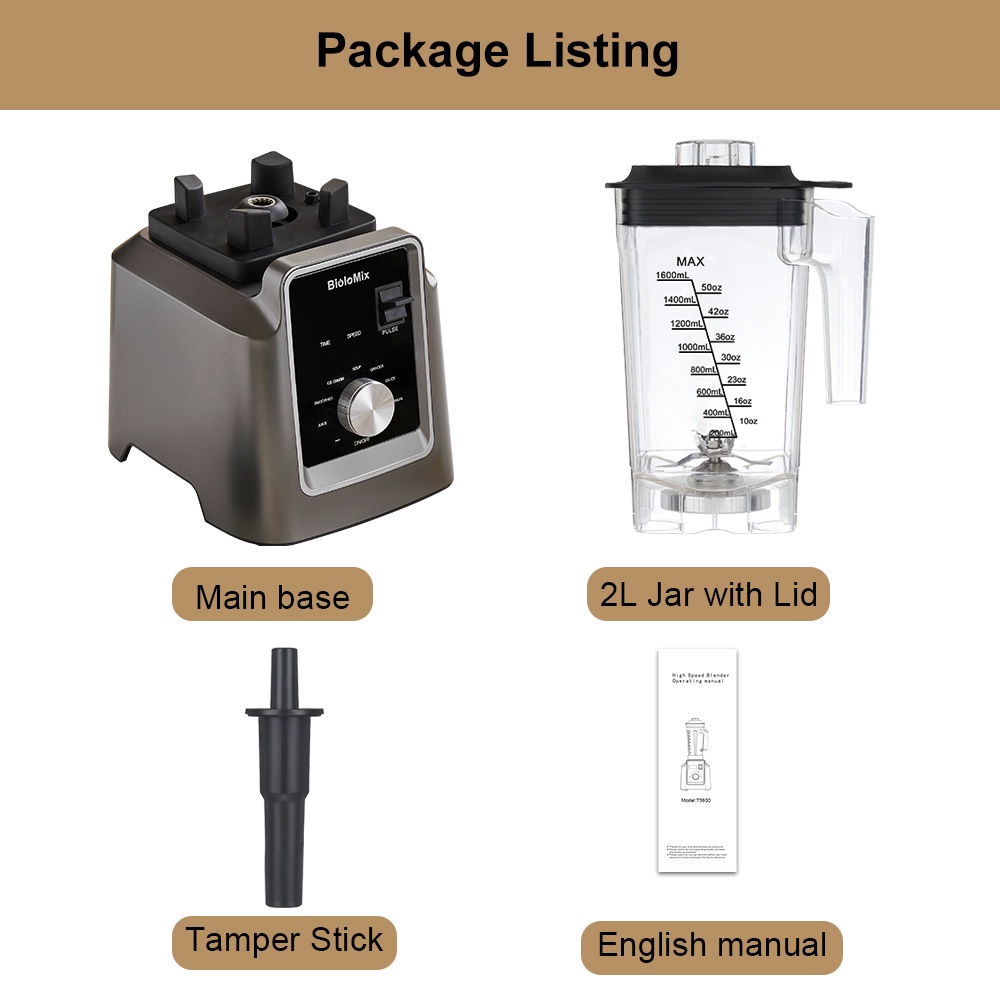 BioloMix Digital BPA FREE 2L Automatic Program Professional Blender ...
