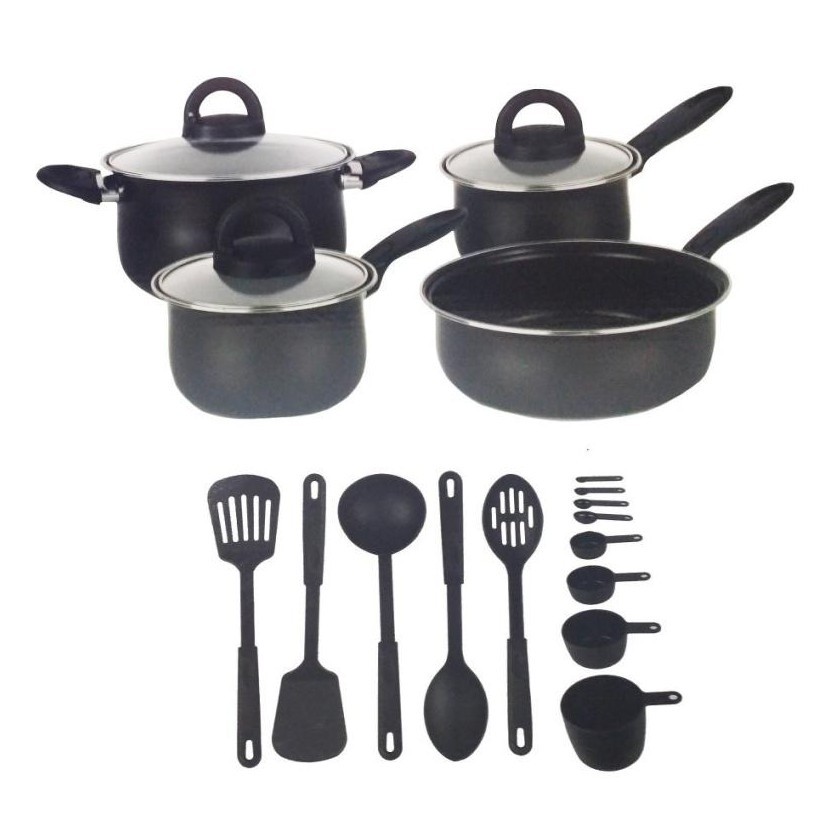 Cookware Set with Nylon Kitchen Utensil 20-piece Set Blanja | Shopee ...