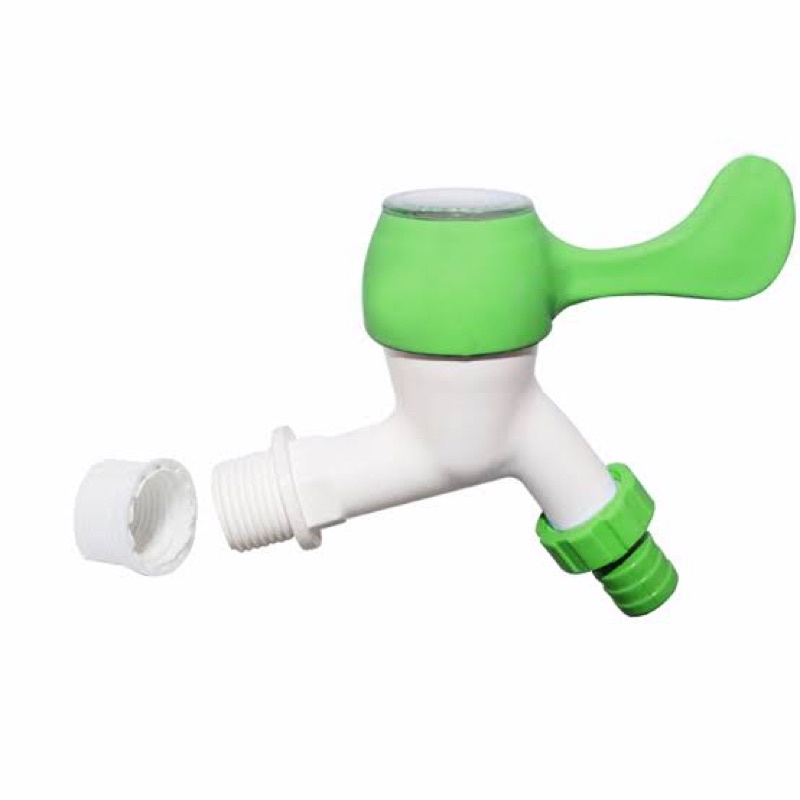 2-function PVC Plastic Crank Thumb Faucet Two Way Wall Garden Faucet ...