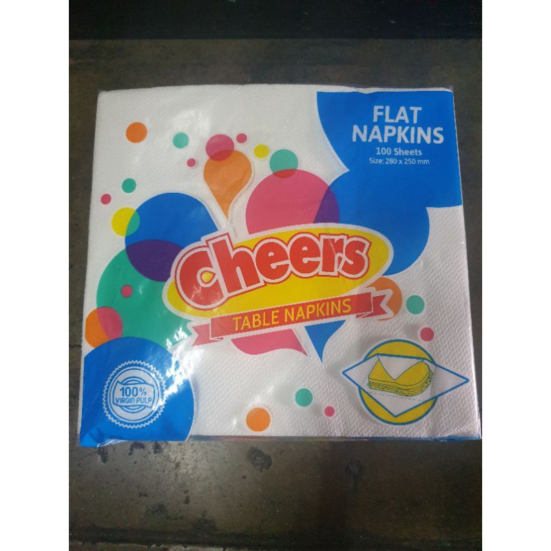 CHEERS FLAT NAPKIN ( PER PACK) ( SQUARE TISSUE) | Shopee Philippines