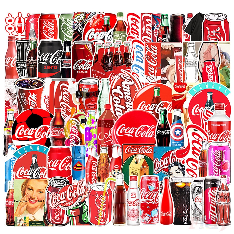 70Pcs/Set Coca-Cola Series 01 - Fashion Brand Coke Stickers DIY Fashion ...