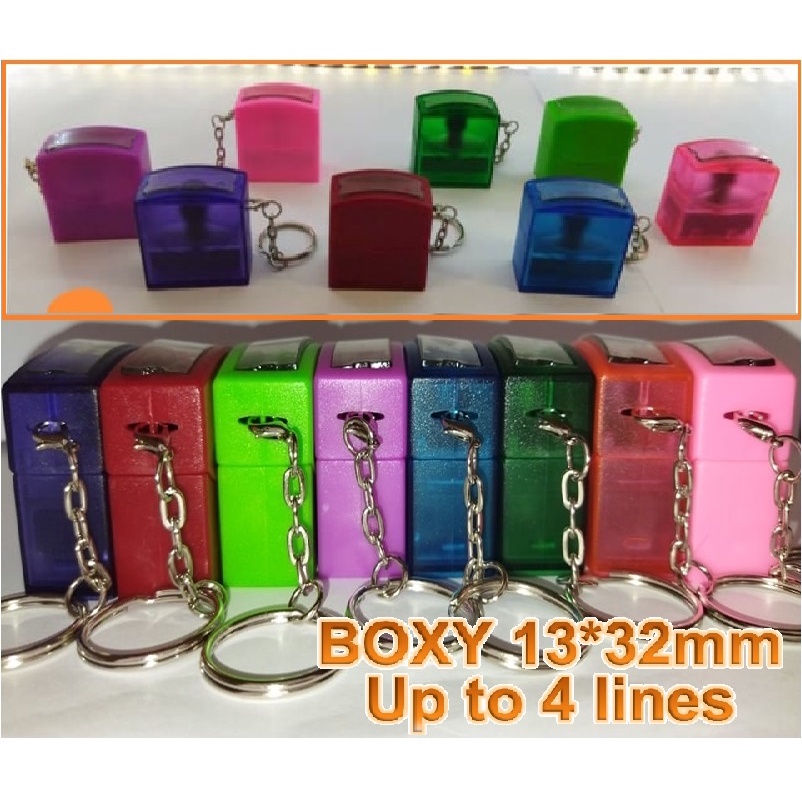 PERSONALIZED BOXY 13*32mm FLASH STAMP with keychain | Shopee Philippines