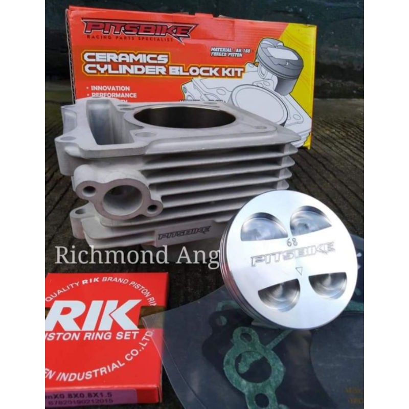 pitsbike racing 68mm ceramic chromebore cylinder block borekit Raider ...
