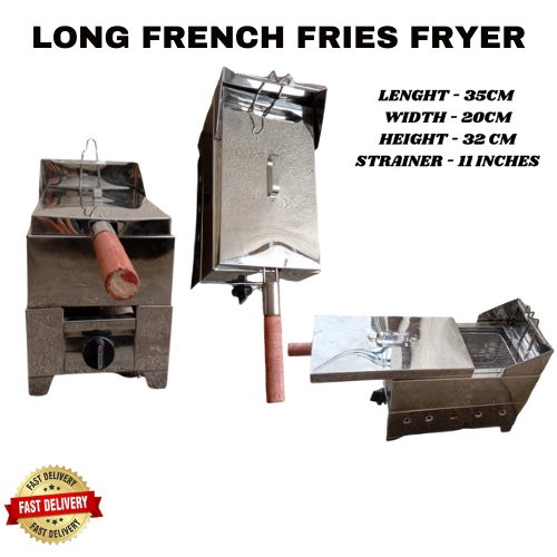 HEAVY DUTY CASH ON DELIVERY FOR LONG FRIES FRYER PURE STAINLESS SINGLE ...