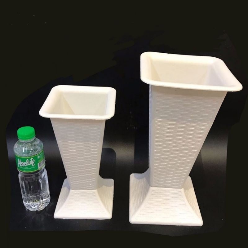 White Square Roman Pot 30cm height | Shopee Philippines