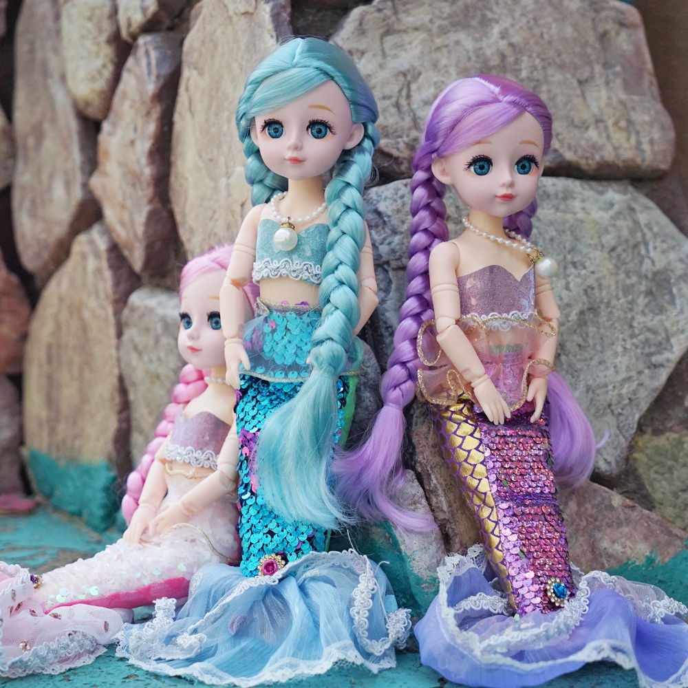 Mermaid Dress Up BJD Doll 1/6 Scale Fashion Ball-jointed Dolls Anime ...