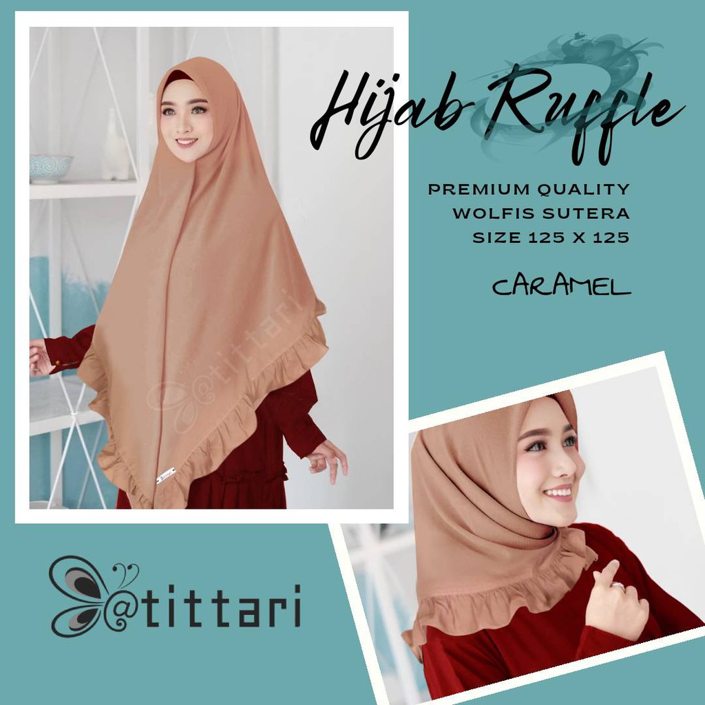 Tittari - Women's ruffle Pleated hijab 125 x 125 cm | Shopee Philippines