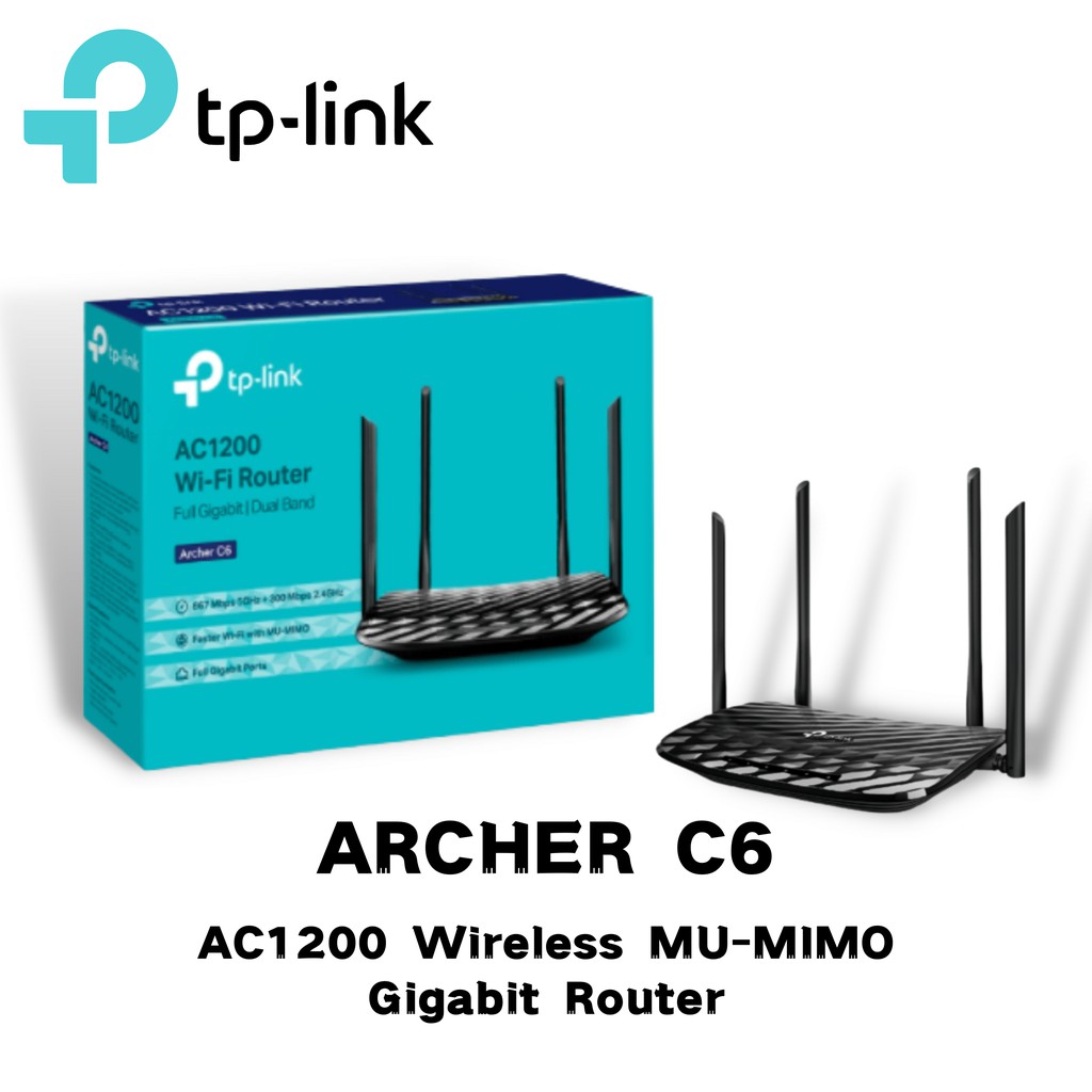 Tp-Link ARCHER C6 AC1200 Wireless MU-MIMO Gigabit Router | WiFi Router ...