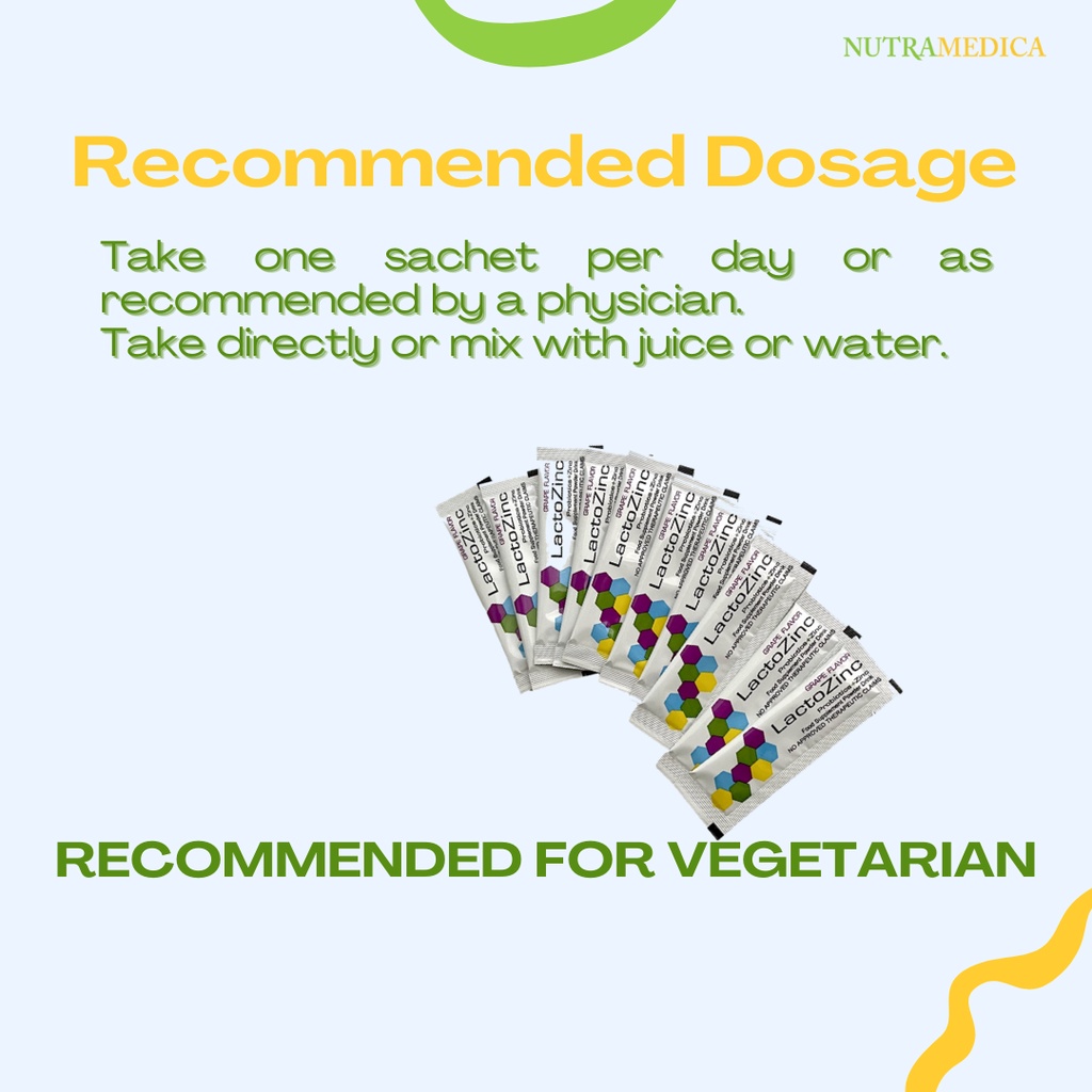 Lactozinc (Probiotics + Zinc) 2g 60 Sachets Food Supplement Powder ...