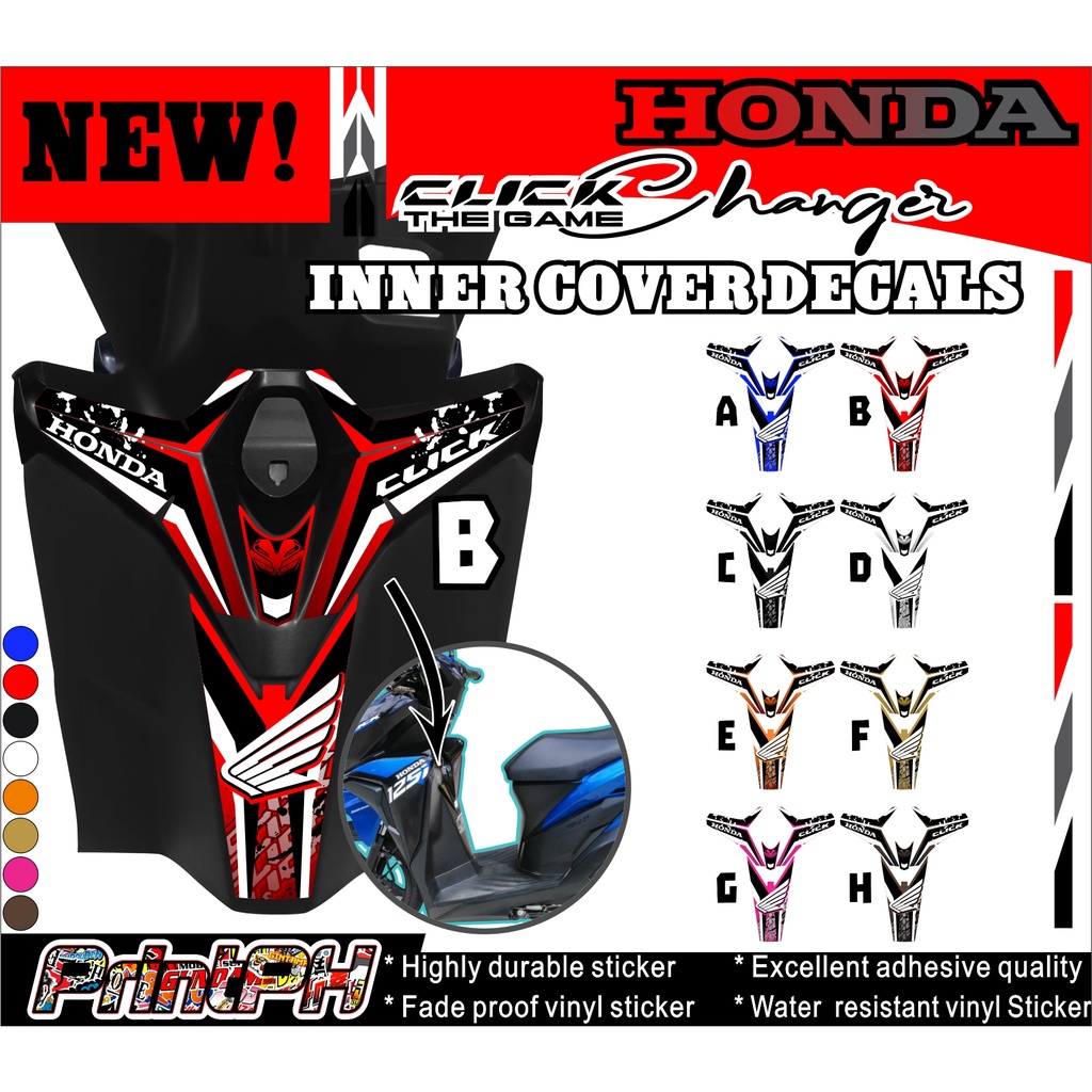 Honda Click Inner Body Printed Decals Sticker | Shopee Philippines