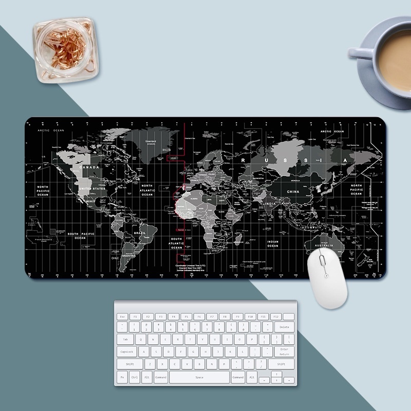 World Map Mouse Pad Mouse Mat Desk Pad Extended Large Gaming Mousepad ...