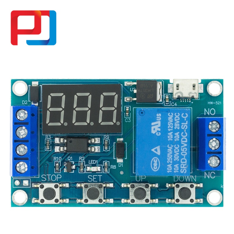 1 Way 6-30V Relay Module Switch Trigger PULAR Time Delay Circuit Cycle Adjustable OFF / ON for ...