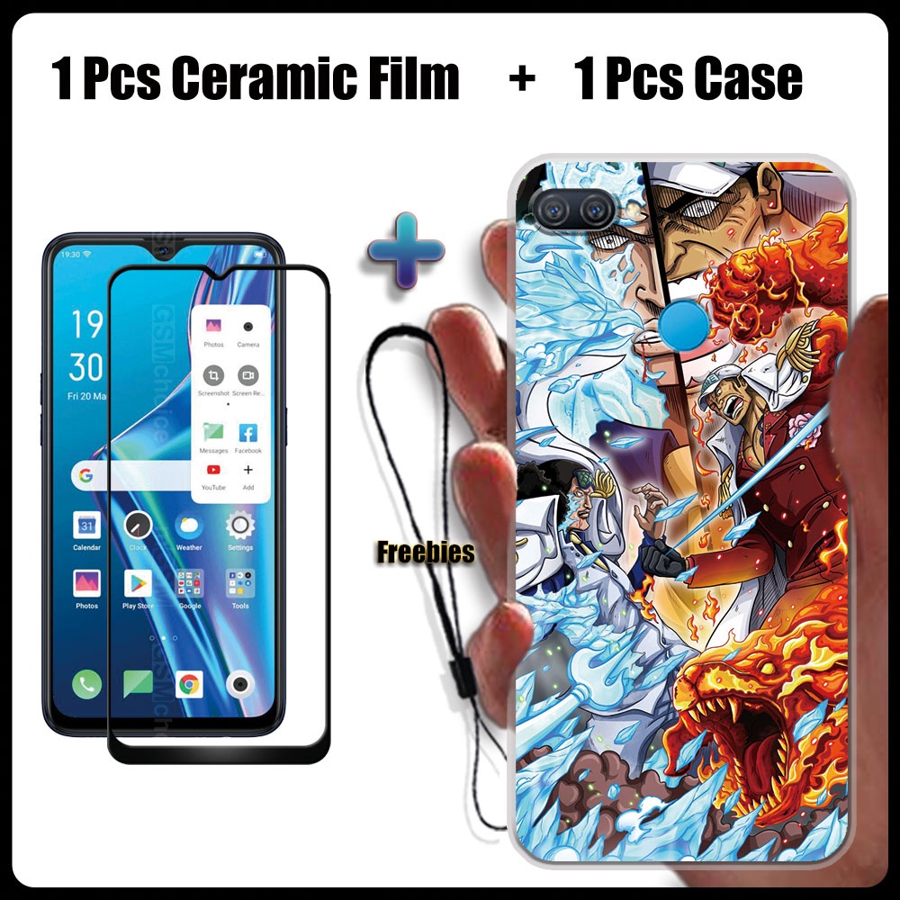 2 IN 1 One Piece Case with Tempered Glass For OPPO A12 Phone Case and ...