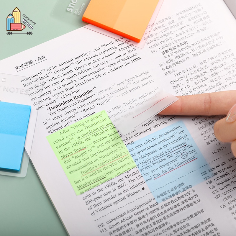 Yilan Transparent Sticky Notes Macaron Transparent Sticky Note Morandi ...