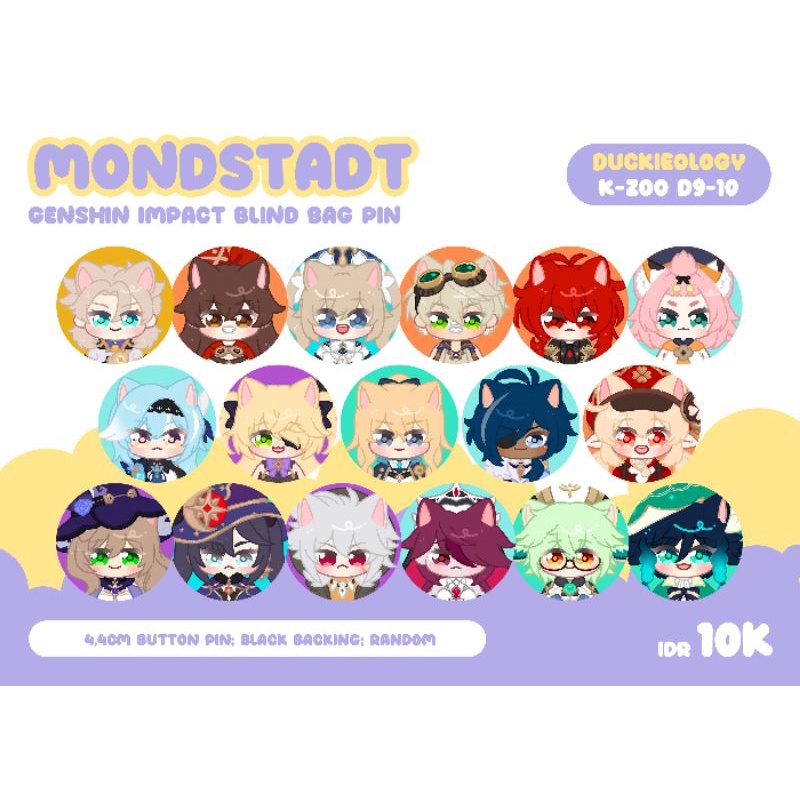 Genshin IMPACT GACHA PIN BUTTON RANDOM MONDST LIYUE | Shopee Philippines