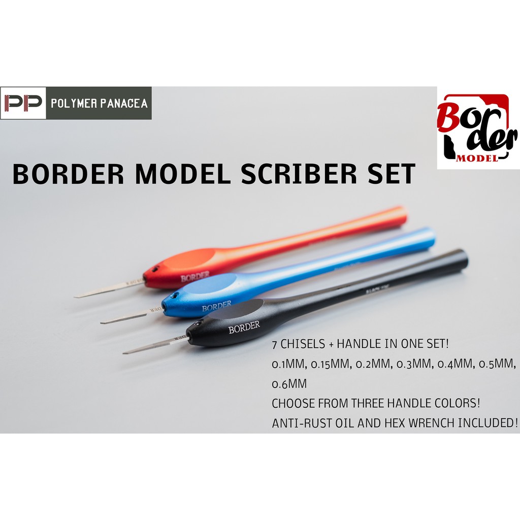 Border Model Precision 7-Chisel Scriber Set for Plastic Model Kits ...