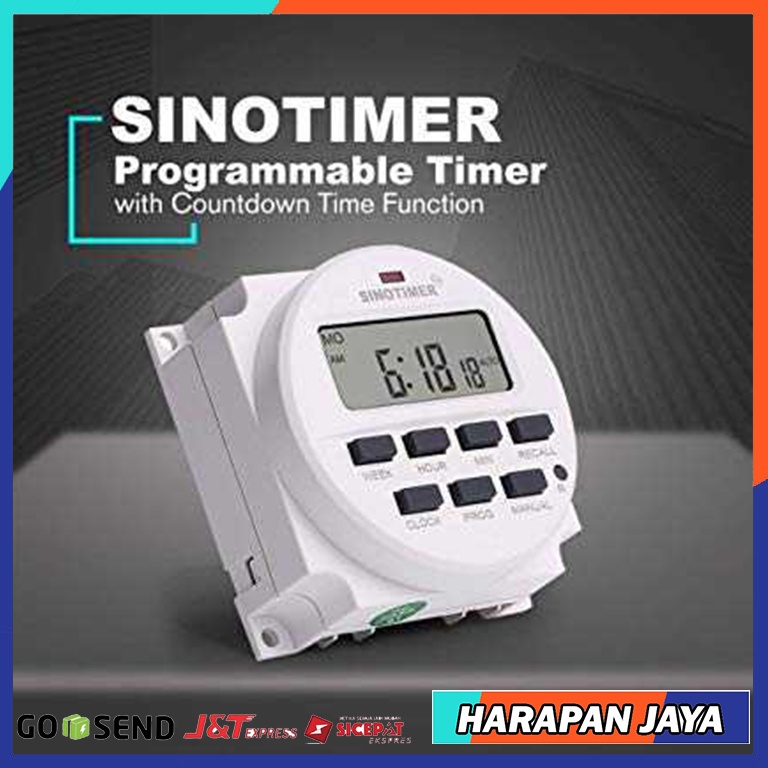 Sinotimer Programmable Timer Switch Relay Countdown 220V AC TM618N-2 ...